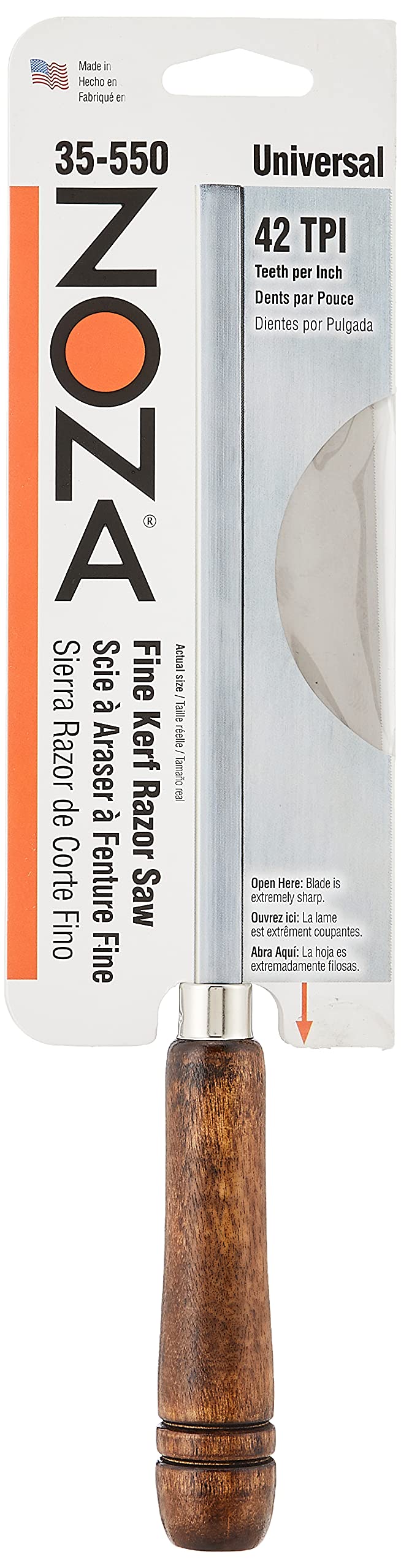 ZONA - ZON35-550 35-550 Fine Razor Saw, 42 TPI.010-Inch Kerf, Blade Length 6-1/2-Inch, Cut Depth 1-3/16-Inch