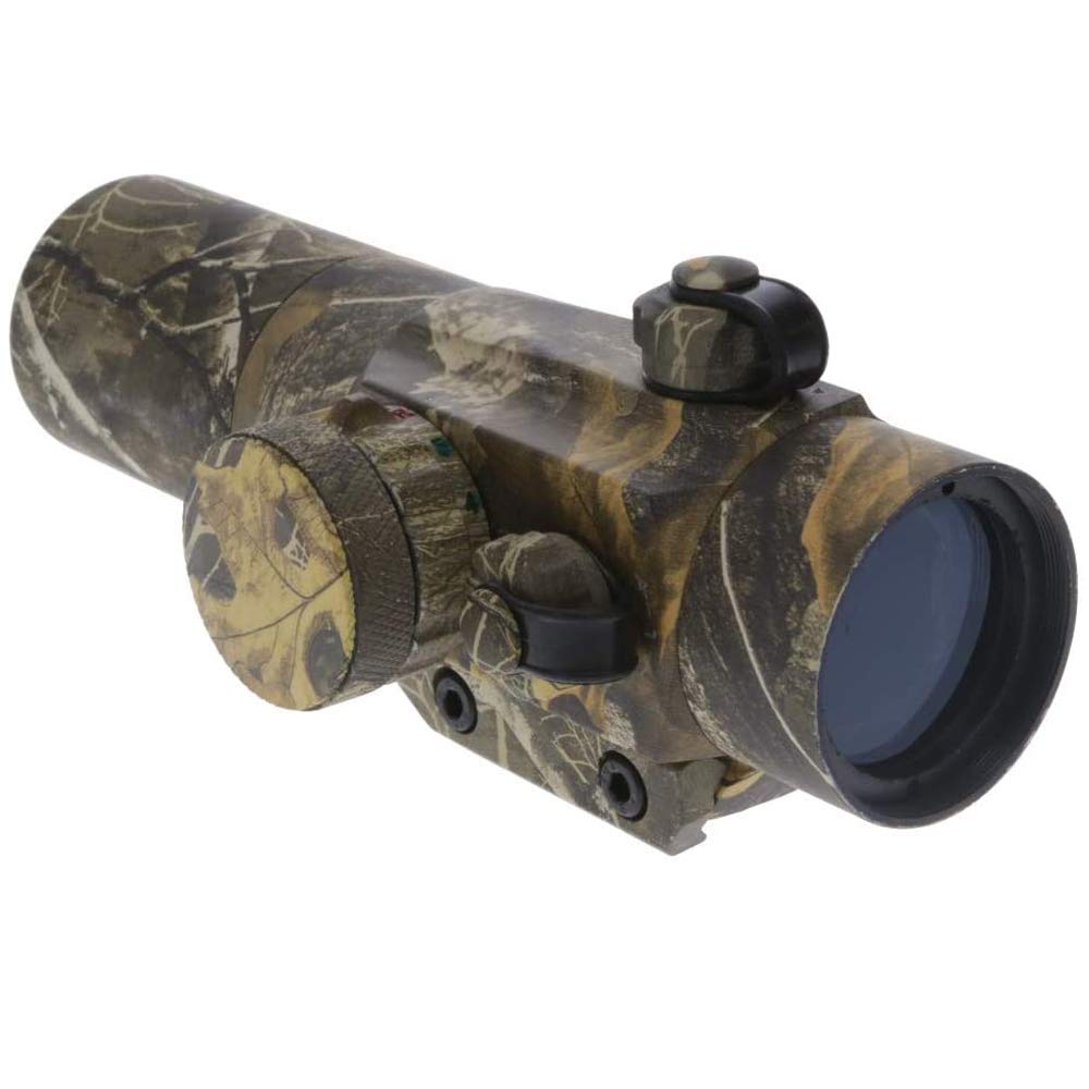 TruGlo TG8030GA Red Dot Gobble Stopper 30mm Crossbow Hunting Sight with Dual Color Red and Green Reticle Illumination, Camouflage