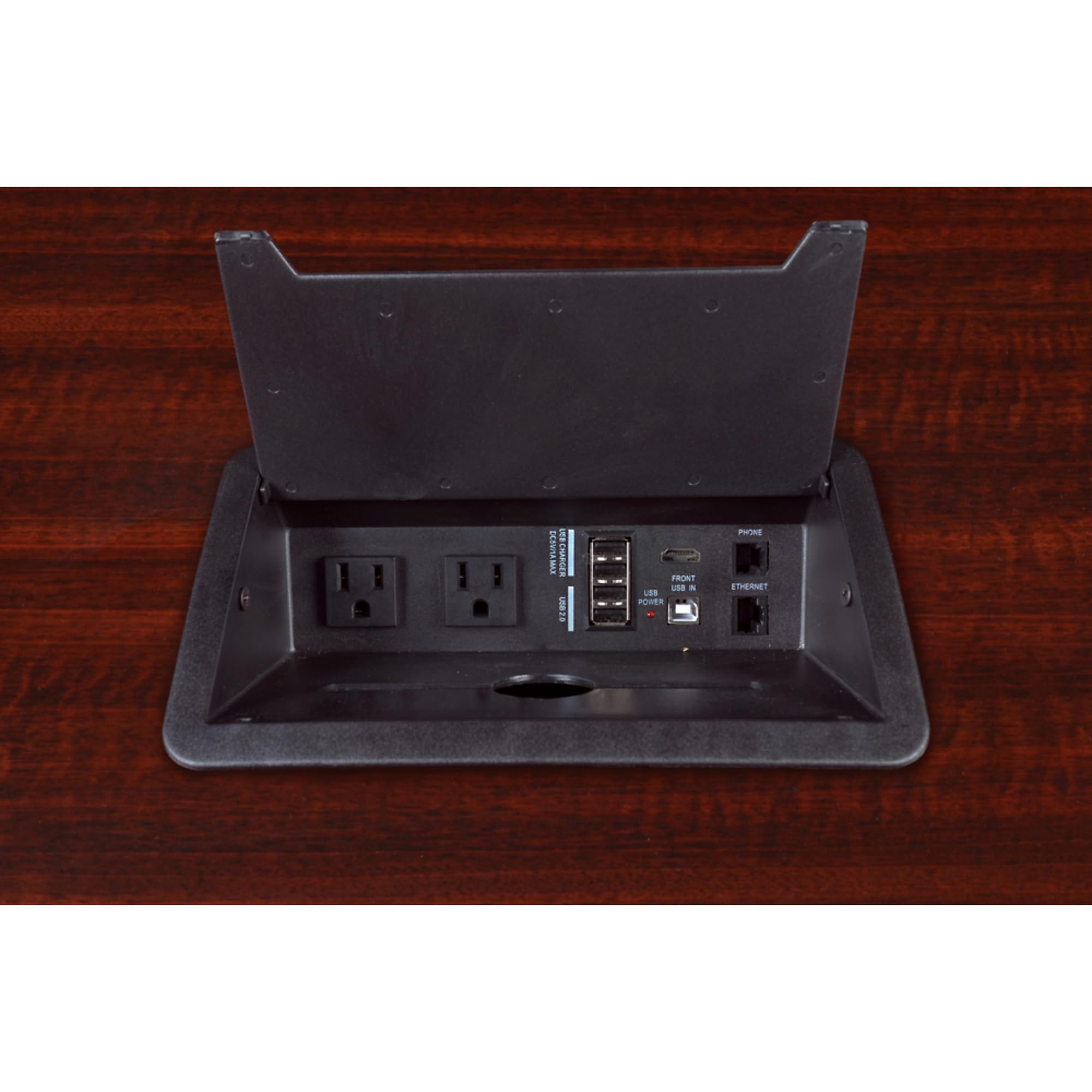 Regency Legacy 120-inch Racetrack Conference Table with Power Data Grommet- Mahogany