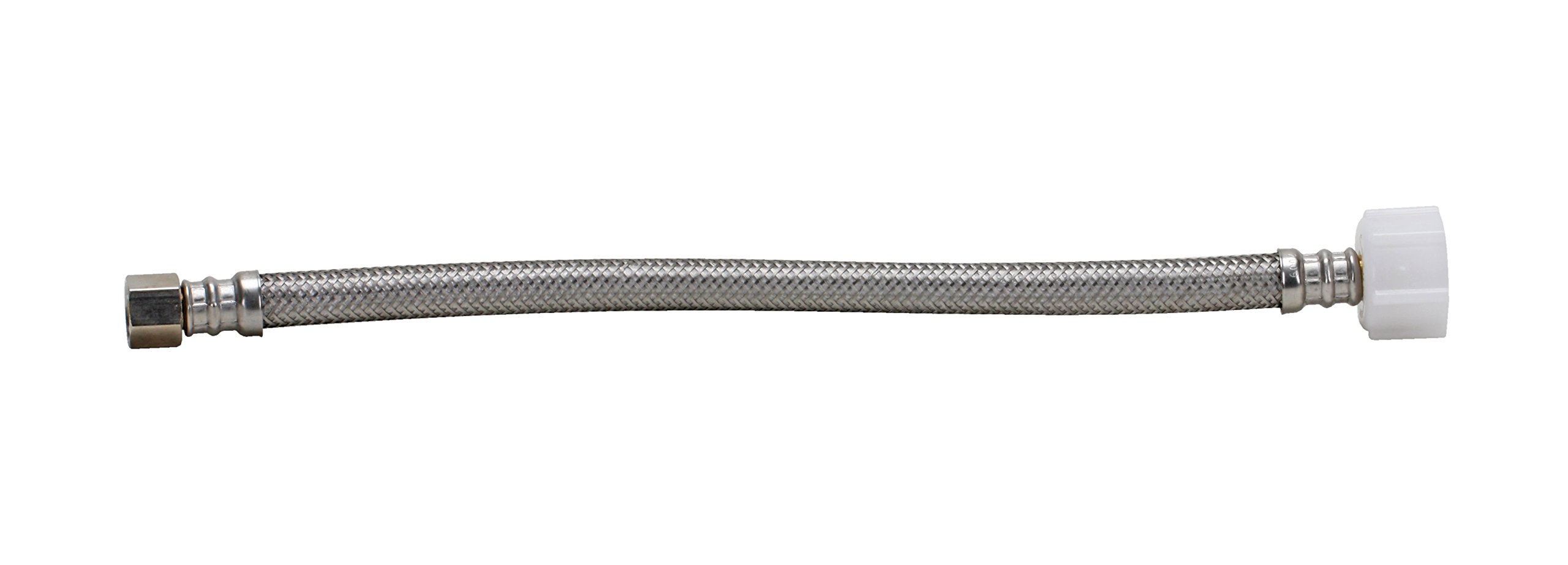 Fluidmaster B1T09 Toilet Connector, Braided Stainless Steel - 3/8 Female Compression Thread x 7/8 Female Ballcock Thread, 9-Inch Length