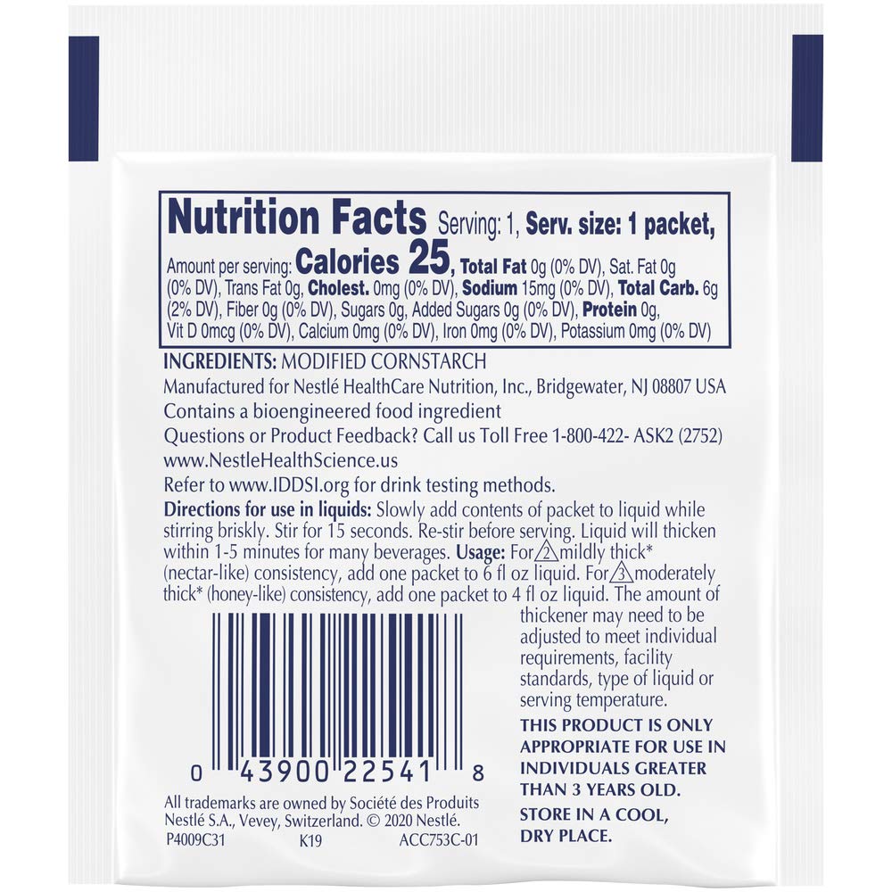 Resource Thicken Up, Instant Food and Drink Thickener, 0.22 Packets (Pack of 75)