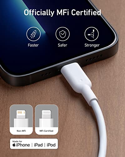 USB C Charger 20W, Anker 511 Charger ( Nano ), PIQ 3.0 Durable Compact Fast Charger with 6ft USB C to Lightning Cable (MFi Certified) for 14/14 Plus/14 Pro/14 Pro Max/13/ iPad Pro and More