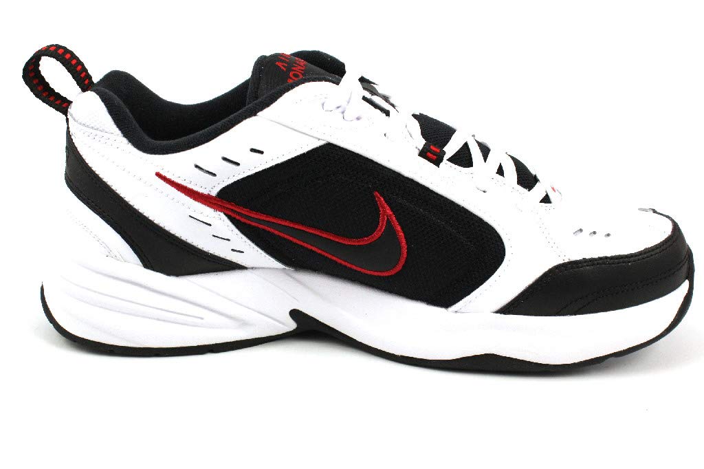 Nike Air Monarch IV Training Shoe (4E) - White/Black/Varsity Red, Size 9.5 US