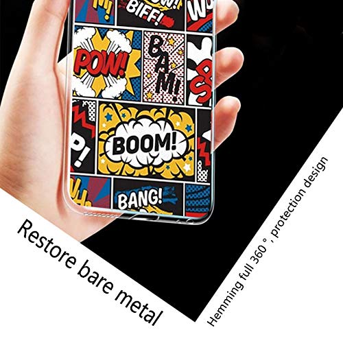 Phone Case for LG K31 Rebel 5.7 Inch, with [2 x Tempered Glass Screen Protector], KJYF Clear Soft TPU Shell + Ultra-Thin Anti-Scratch Anti-Yellow Case for LG K31 Rebel - Happy