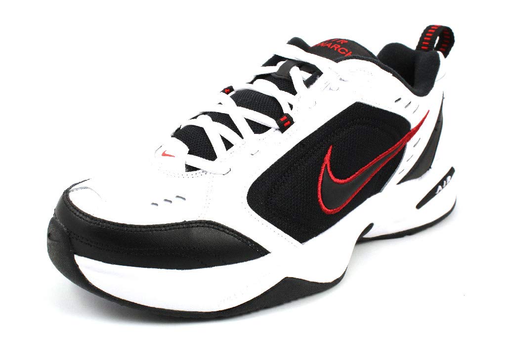 Nike Air Monarch IV Training Shoe (4E) - White/Black/Varsity Red, Size 9.5 US
