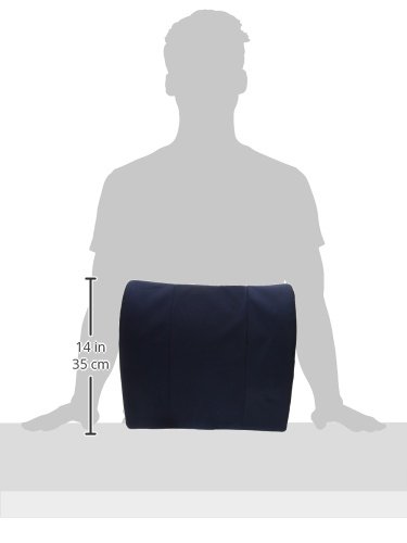 DMI Lumbar Support Pillow for Chair to Assist with Back Support with Removable Washable Cover to Ease Lower Back Pain and Discomfort while Improving Posture,14 x 13 x 5,Contoured Foam,Premium,Navy
