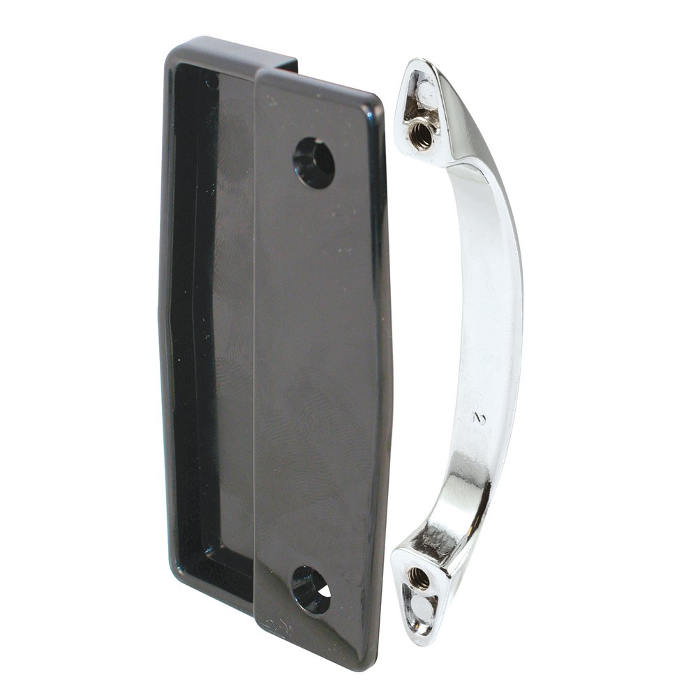 Prime-Line A 112 Sliding Screen Door Black Inside Handle, Chrome Outside Handle (Single Pack)