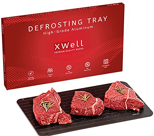 XWell Quick Defrosting Tray for Frozen Meat — Thawing Tray, Frozen Meat Defroster, Meat Defrosting Tray, Meat Thawing Board, Defrosting Board, Thawing Plate, Fast Defrost Tray Mat, Rapid Thaw Plate