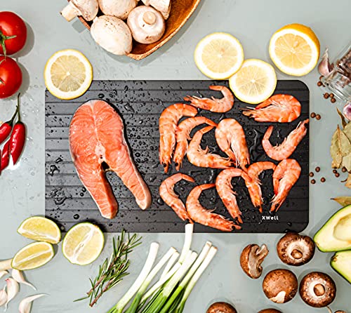 XWell Quick Defrosting Tray for Frozen Meat β Thawing Tray, Frozen Meat Defroster, Meat Defrosting Tray, Meat Thawing Board, Defrosting Board, Thawing Plate, Fast Defrost Tray Mat, Rapid Thaw Plate