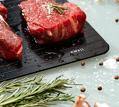 XWell Quick Defrosting Tray for Frozen Meat β Thawing Tray, Frozen Meat Defroster, Meat Defrosting Tray, Meat Thawing Board, Defrosting Board, Thawing Plate, Fast Defrost Tray Mat, Rapid Thaw Plate