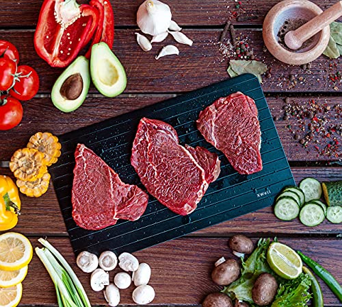 XWell Quick Defrosting Tray for Frozen Meat β Thawing Tray, Frozen Meat Defroster, Meat Defrosting Tray, Meat Thawing Board, Defrosting Board, Thawing Plate, Fast Defrost Tray Mat, Rapid Thaw Plate