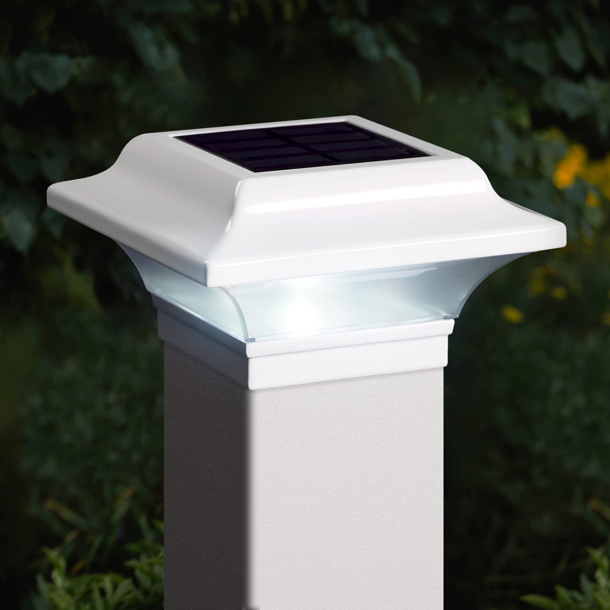 Classy Caps SLO82W Imperial Solar Post Cap - Fits 2" x 2", 2.25" x 2.25", 2.5" x 2.5" Posts - White Powder Coated Aluminum