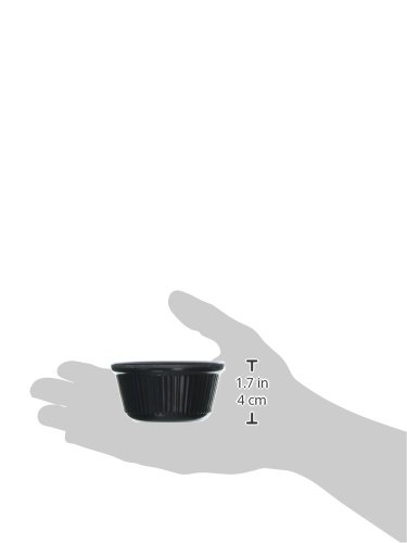 Winco Fluted Ramekins, 3-Ounce, Black, 12-Pieces