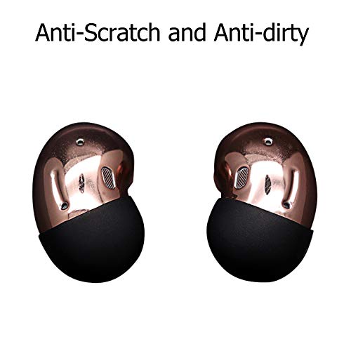 (2 Pairs) FWY Silicone Cover Compatible for Samsung Galaxy Buds Live Ear Tips, Non-Slip Sound Leak Proof Earbuds Accessories for Galaxy Buds Live, Black