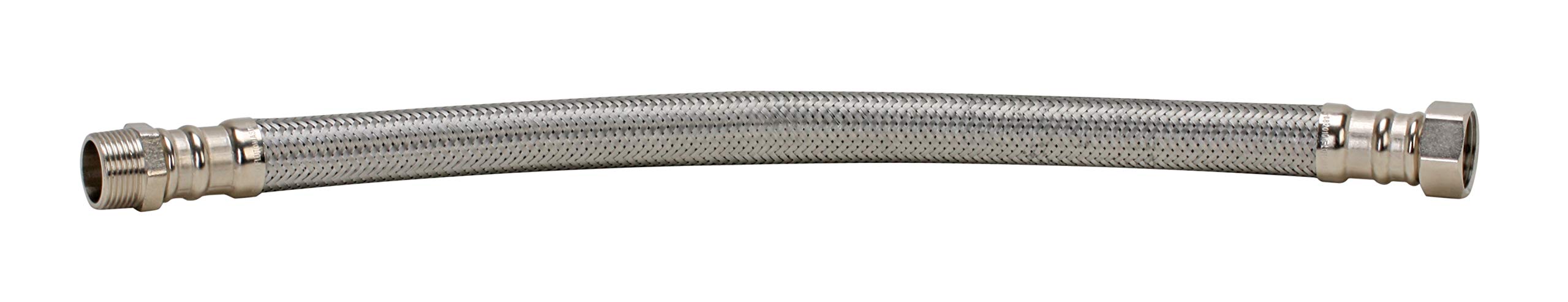 Fluidmaster B3H18 Water Heater Connector, Braided Stainless Steel - 3/4 Male Iron Pipe Thread x 3/4 Female Iron Pipe Thread, 18-Inch Length