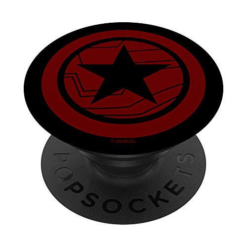 Marvel The Falcon And The Winter Soldier Bucky Red Logo PopSockets PopGrip: Swappable Grip for Phones & Tablets
