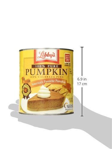 Libby's Pumpkin Pie, Thanksgiving and Holiday Desserts, Pumpkin Pie Filling, 100% Pure Pumpkin, Bulk, 6 lb 10 oz Can