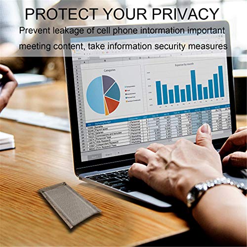 HOMERIT Cell Phone Anti-Radiation Sleeve Faraday Bag Pregnant Phone Rf Signal Shielding Blocker 5G GPS EMF RFID Signal Blocking Bag Car Key Wallet Security Pouch Privacy Protection (A), 20x10cm