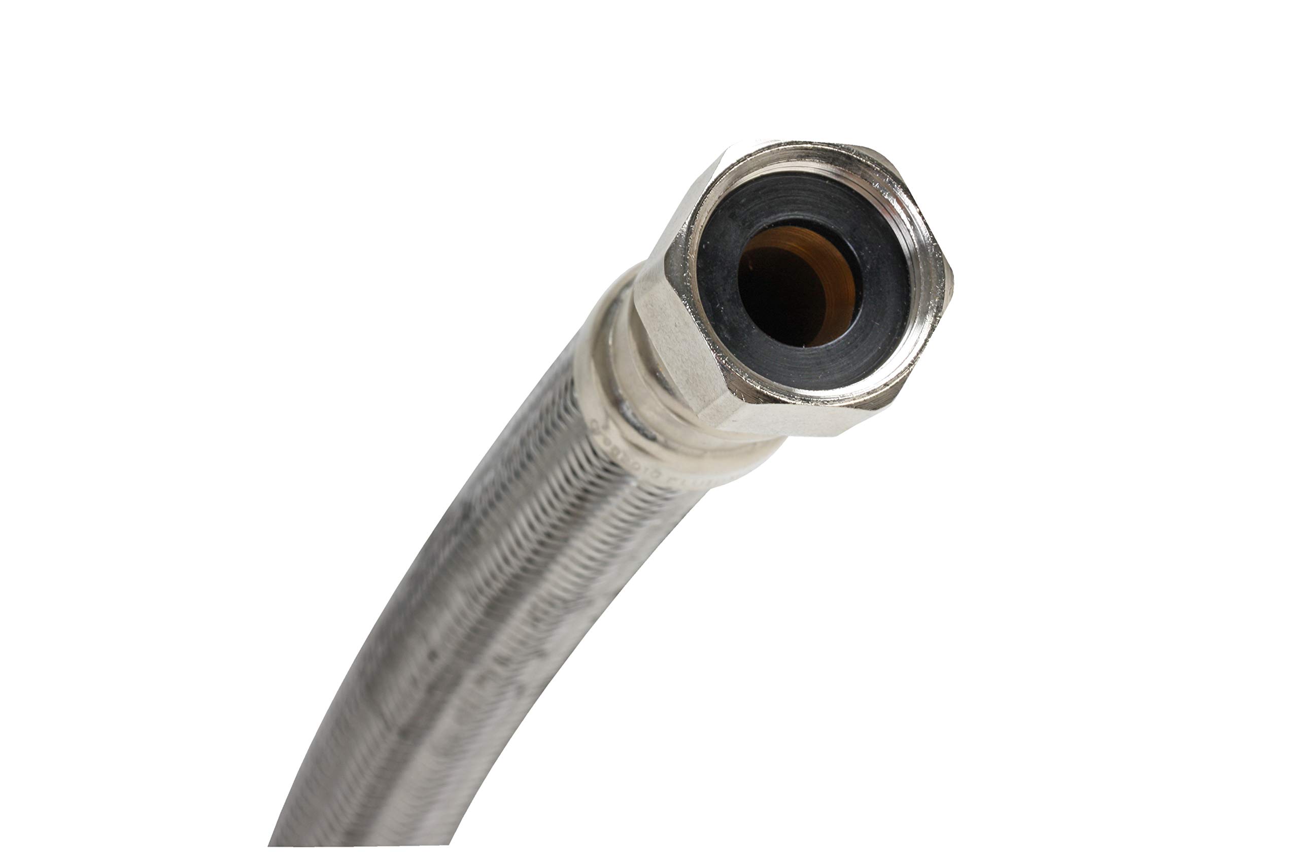 Fluidmaster B3H18 Water Heater Connector, Braided Stainless Steel - 3/4 Male Iron Pipe Thread x 3/4 Female Iron Pipe Thread, 18-Inch Length
