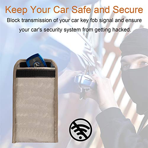 HOMERIT Cell Phone Anti-Radiation Sleeve Faraday Bag Pregnant Phone Rf Signal Shielding Blocker 5G GPS EMF RFID Signal Blocking Bag Car Key Wallet Security Pouch Privacy Protection (A), 20x10cm