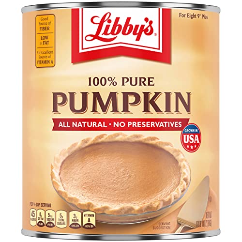 Libby's Pumpkin Pie, Thanksgiving and Holiday Desserts, Pumpkin Pie Filling, 100% Pure Pumpkin, Bulk, 6 lb 10 oz Can
