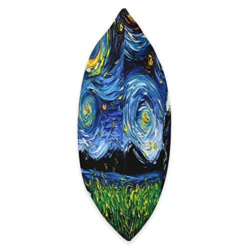 Sagittarius Gallery Border Collie Back Full Version Starry Night Dog Art by Aja Throw Pillow, 18x18, Multicolor