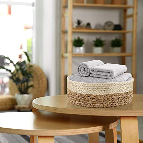 Handmade Rattan Bread Baskets for Serving, Round Wicker Basket, Woven Round Shelf Basket Set of 3, Decorative Woven Storage Baskets Bathroom, Nesting Baskets Serving Tray Perfect Organizing for Home