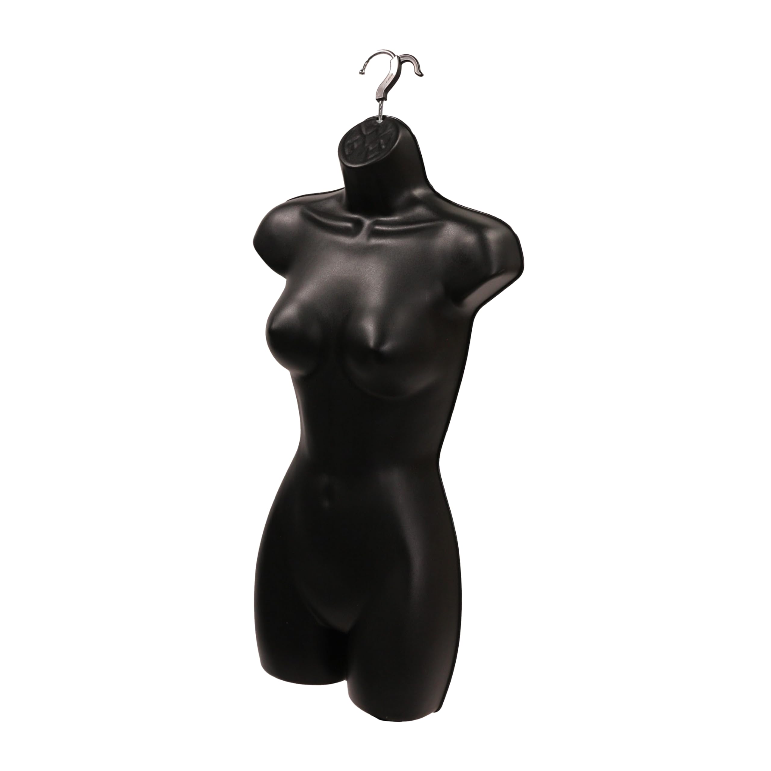 SSWBasics Female Mannequin Torso - Fits Women’s Sizes 5-10 - Molded, Shatterproof & Black