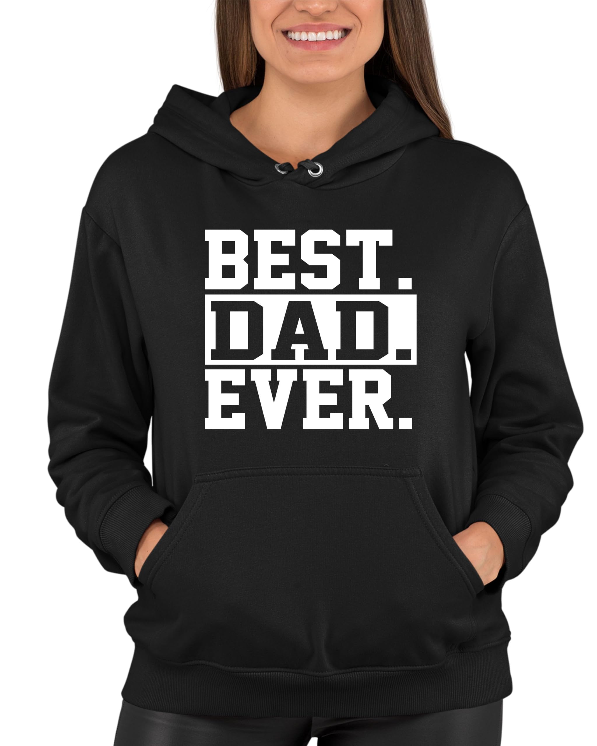 Go All Out X-Large Black Mens Best Dad Ever #1 Dad Worlds Greatest Sweatshirt Hoodie