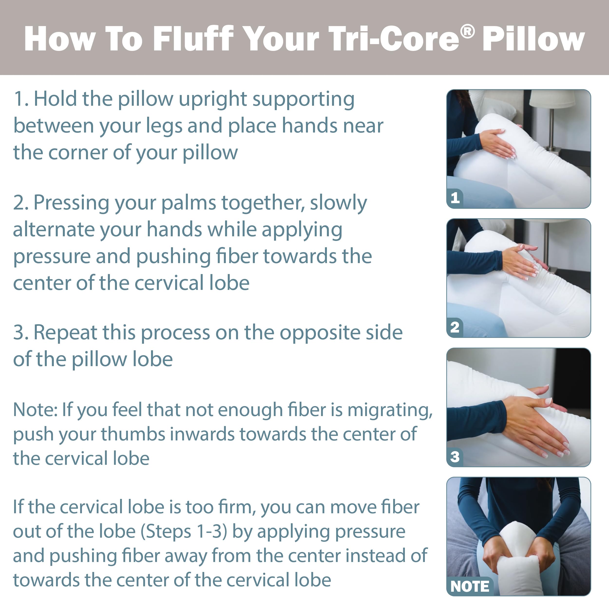 Core Products Tri-Core Cervical Support Pillow Petite Firm