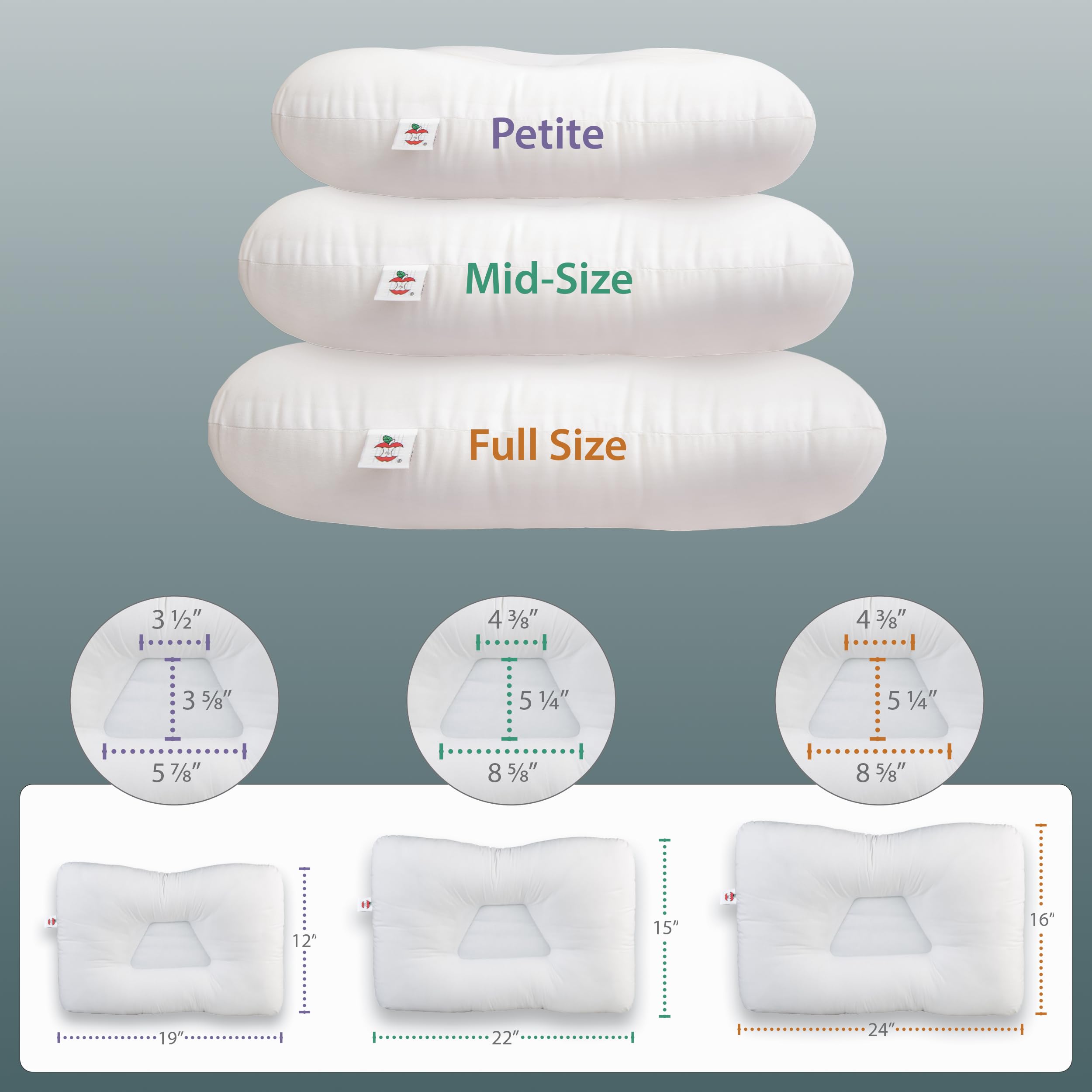 Core Products Tri-Core Cervical Support Pillow Petite Firm