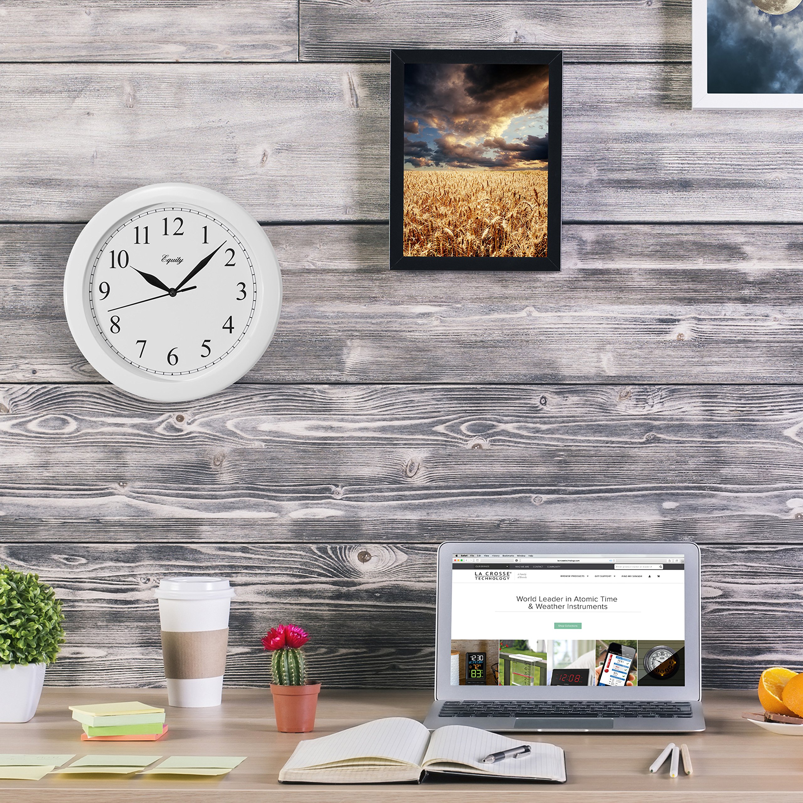 Equity by La Crosse White 10" Basics Quartz Analog Wall Clock
