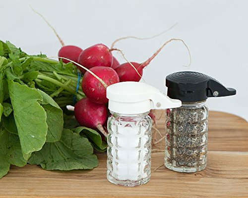 Moisture Proof Humidity Free Shake it Free Shaker Glass Salt and Pepper Shakers by Tumbler Home