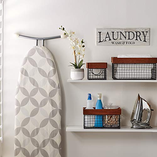 DII Farmhouse Wood Rimmed Wire Storage Basket Set, Bronze, Assorted