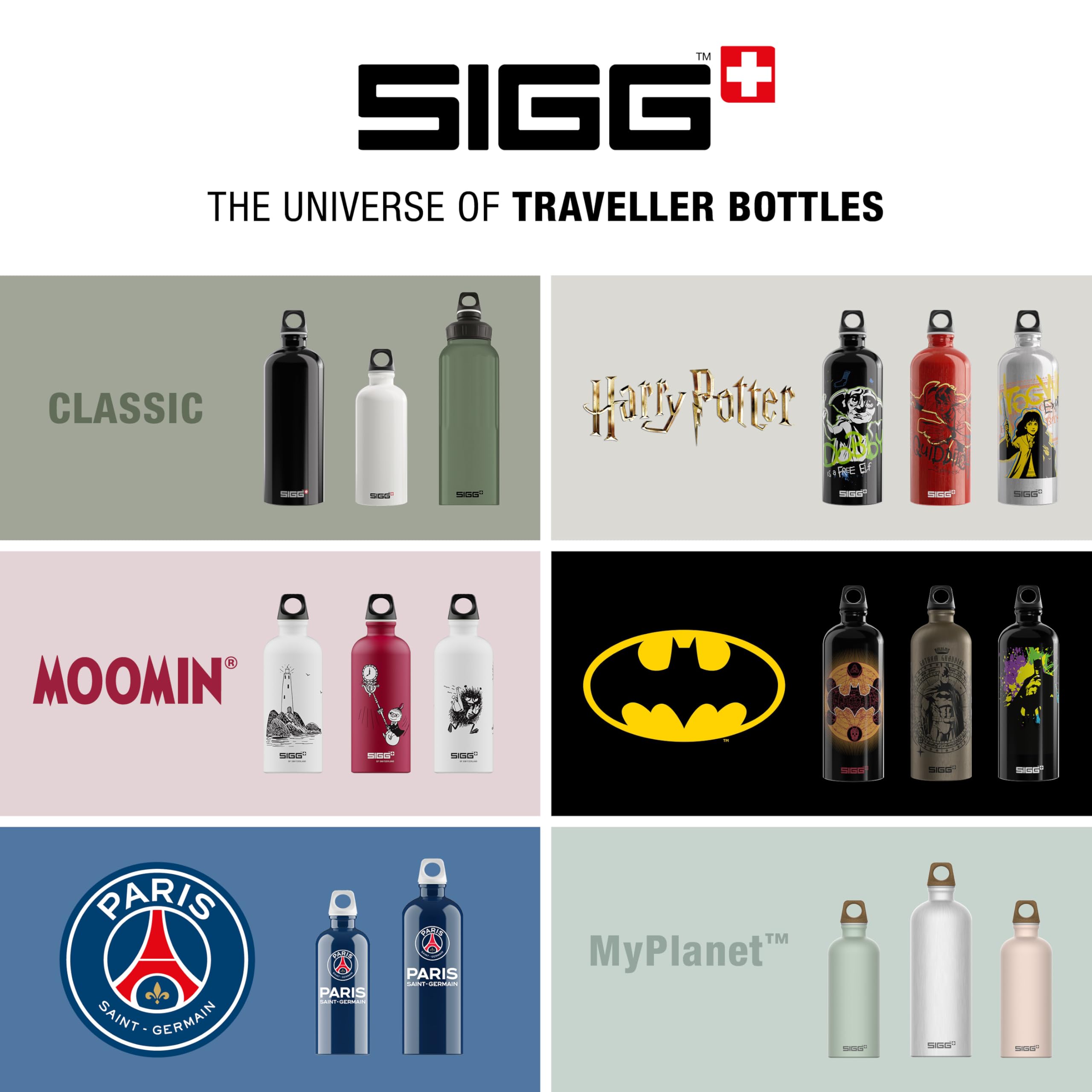 SIGG - Aluminum Water Bottle - Traveller - Made in Switzerland - Carbonated Drinks - Recycled - BPA-Free - 20Oz / 34Oz