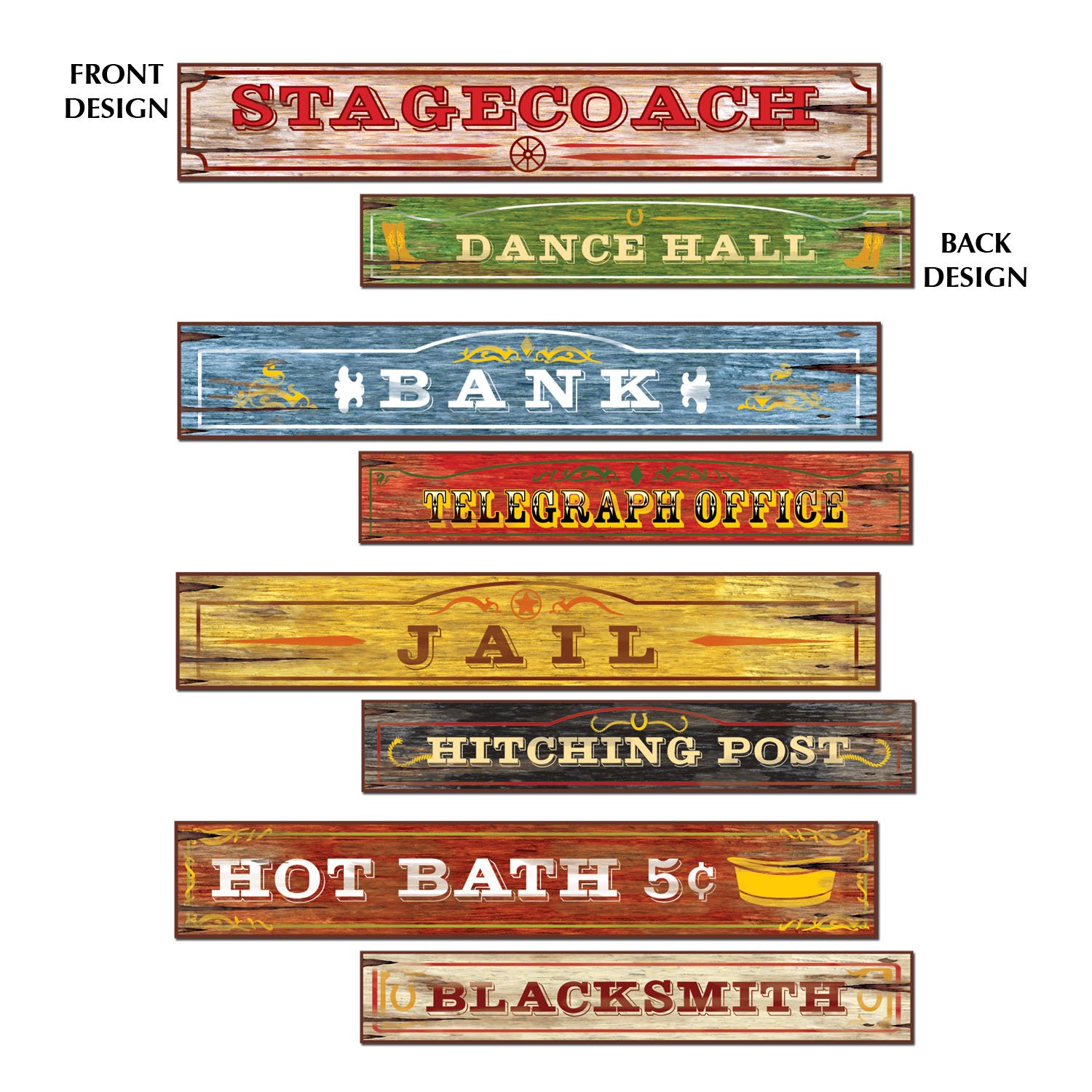 Beistle Old Western Sign Cutouts
