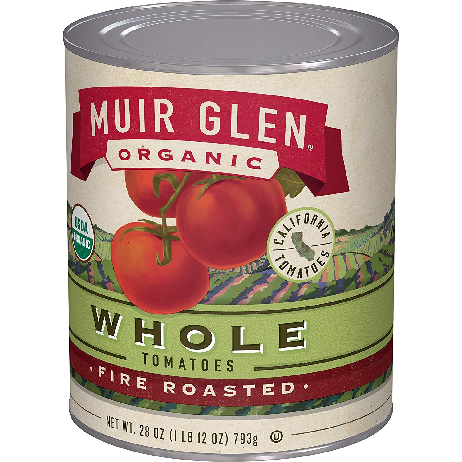 Muir Glen Organic Fire Roasted Whole Tomatoes, 28 oz
