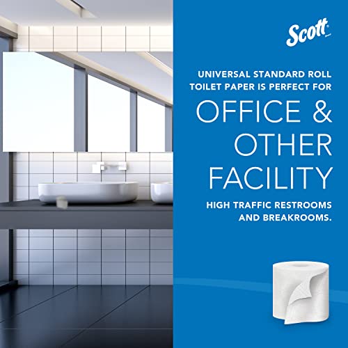 Scott Professional Standard Roll Bulk Toilet Paper (13607), 2-Ply, Elevated Design, White, Individually Wrapped, Compact for Easy Storage (20 Rolls of 550 Sheets, 11,000 Sheet Total)