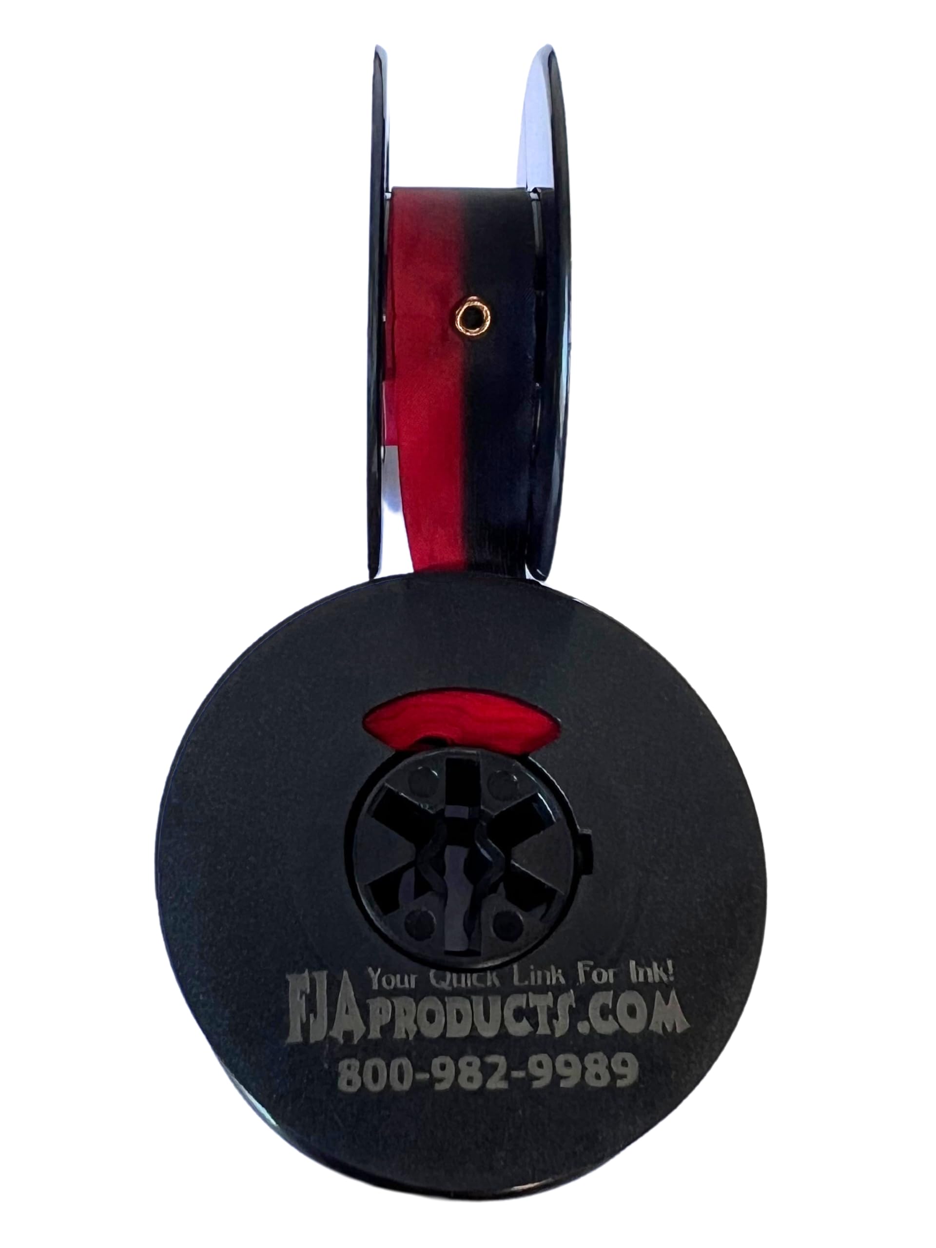 FJA Products Universal Typewriter Ribbon - 1/2 Inch Wide Black and Red Ink Ribbon with Eyelets on 2 Inch Spool