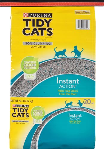 Purina Tidy Cats Non Clumping Cat Litter, 24/7 Performance Multi Cat Litter - 20 lb. Bag