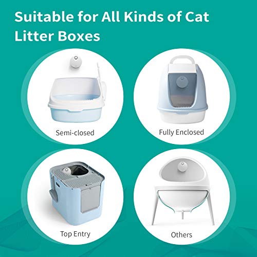 uahpet Cat Litter Deodorizer Litter Box Odor Eliminator 99.9% Dust-Free for All Kinds of Cat Litter Box Bathroom Wardrobe Kitchen and Small Area( 80% Deodorization /99% Deodorization)
