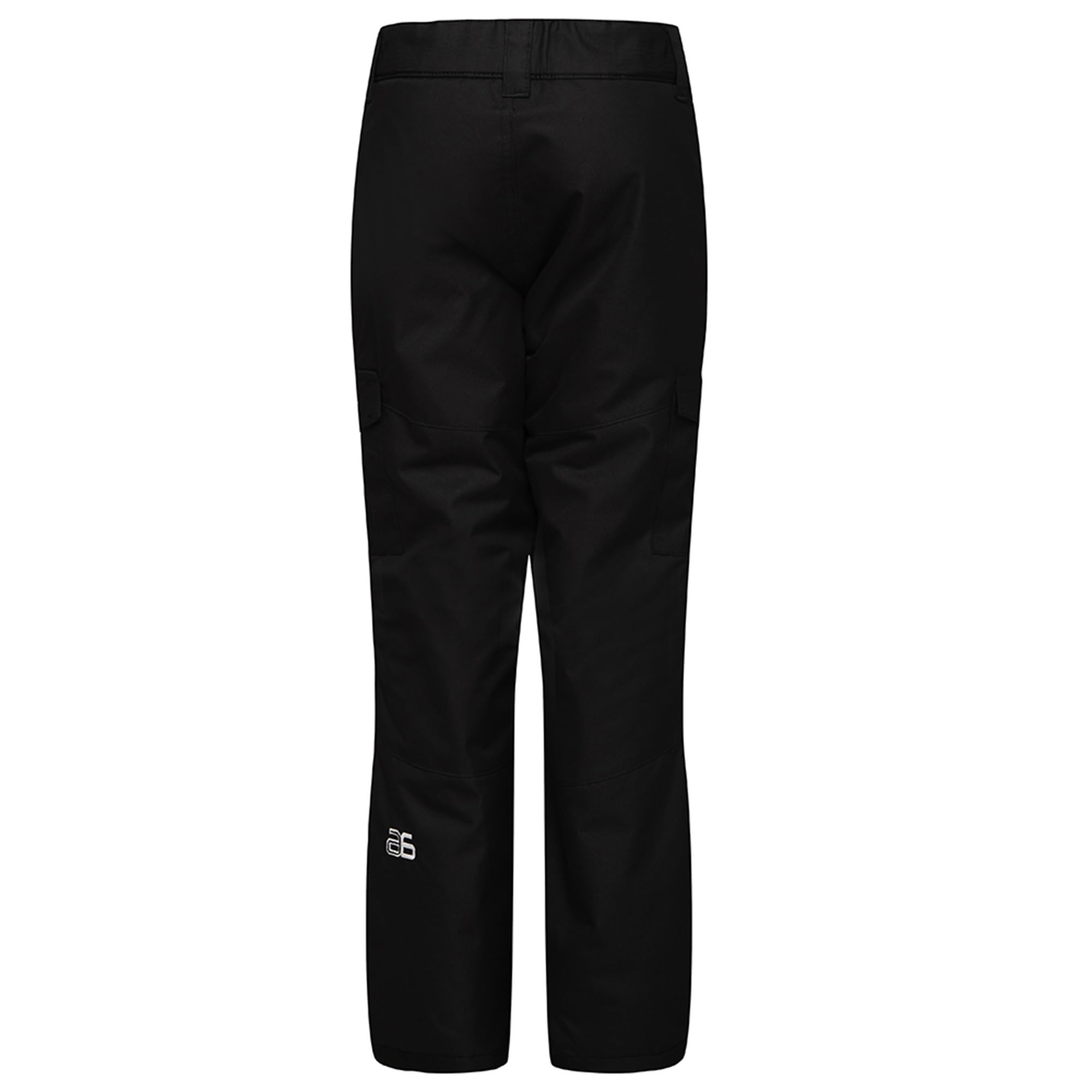 Arctix Kids Snow Sports Cargo Snow Pants with Articulated Knees, Black, Medium