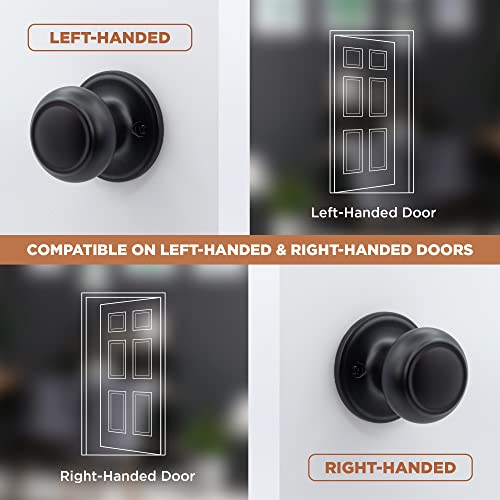 Copper Creek CK2090BC Colonial Door Knob, Dummy Function, 1 Pack, in Black