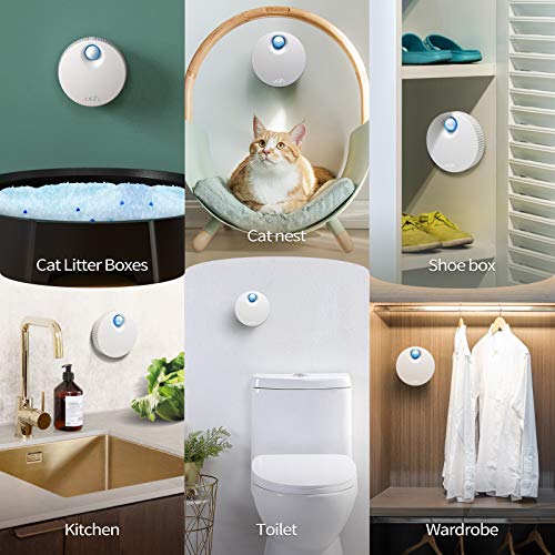 uahpet Cat Litter Deodorizer Litter Box Odor Eliminator 99.9% Dust-Free for All Kinds of Cat Litter Box Bathroom Wardrobe Kitchen and Small Area( 80% Deodorization /99% Deodorization)
