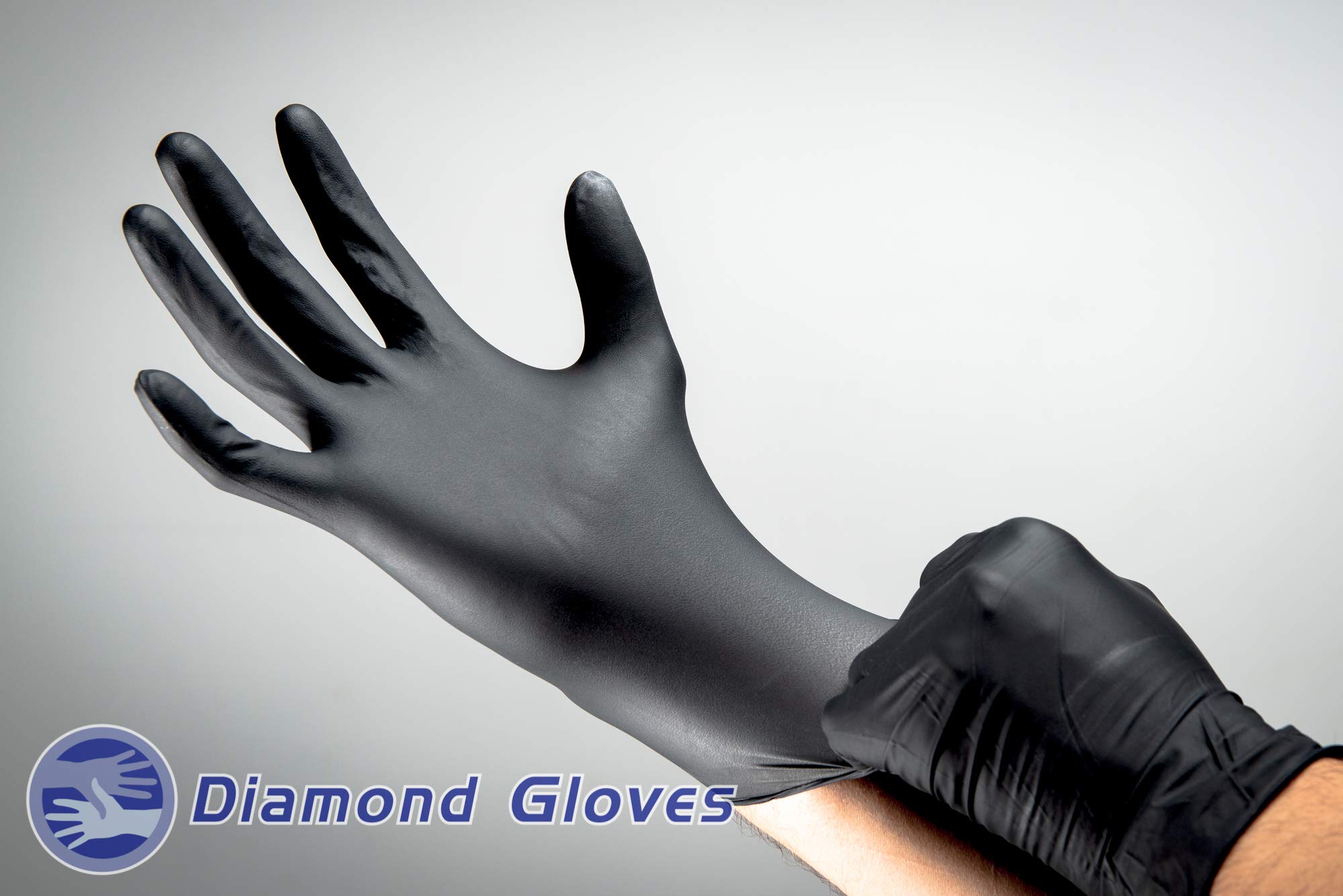 Black Advance Nitrile Industrial Powder Free Gloves, Black, 6.3 mil, Heavy Duty, 1000pcs/case, Case of 10 Boxes, 100/box by Diamond Gloves