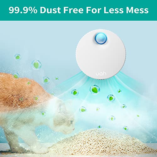 uahpet Cat Litter Deodorizer Litter Box Odor Eliminator 99.9% Dust-Free for All Kinds of Cat Litter Box Bathroom Wardrobe Kitchen and Small Area( 80% Deodorization /99% Deodorization)