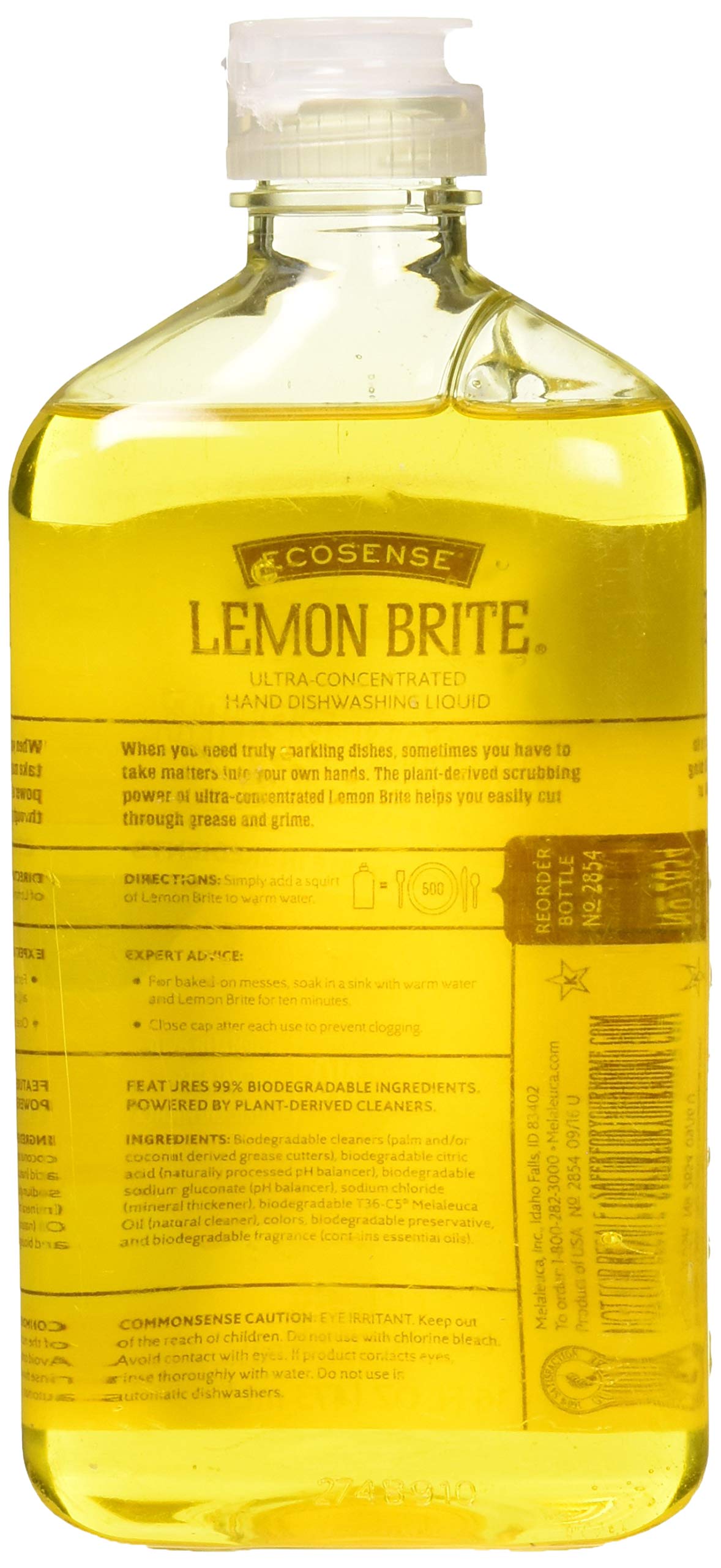 Melaleuca EcoSense Lemon Brite Dishwashing Liquid 16oz - Lemon Scented