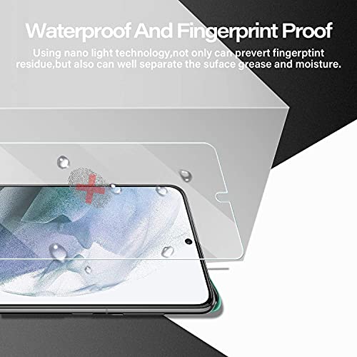 BIGFACE Galaxy S21 Tempered Glass Screen Protector + Camera Lens Protector [ 2 + 2 Pack ][Case Friendly] [Anti-Scratch] [Ultrasonic Fingerprint Unlock] Clear HD Protective Film for Samsung Galaxy S21