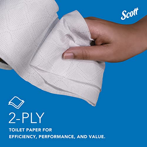 Scott Professional Standard Roll Bulk Toilet Paper (13607), 2-Ply, Elevated Design, White, Individually Wrapped, Compact for Easy Storage (20 Rolls of 550 Sheets, 11,000 Sheet Total)
