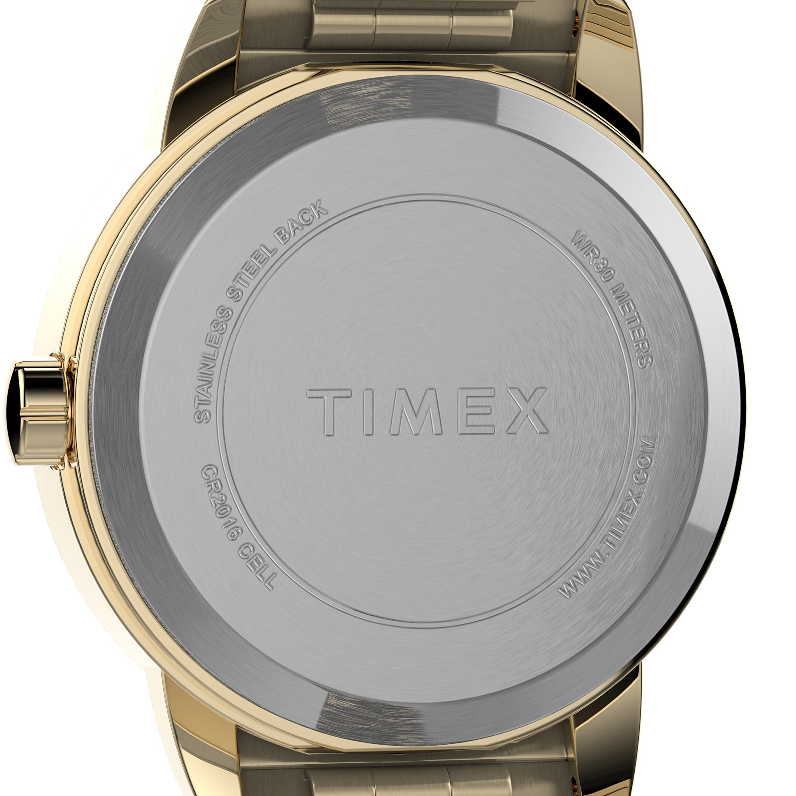 Timex Women's Easy Reader 25mm Watch – Gold-Tone Case White Dial with Tapered Expansion Band